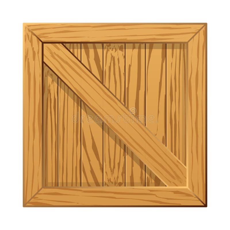 Crate stock vector. Illustration of delivery, cargo, cube - 92572711