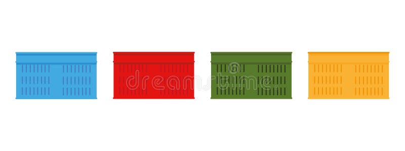 Crate Stack Cartoon Vector. Free Space for Text Stock Illustration ...