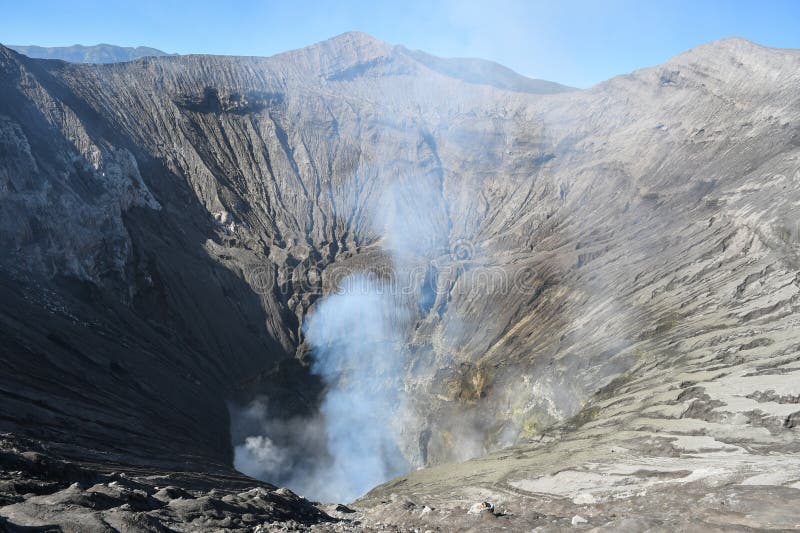Crater in Bromo Vulcano, Java, Indonesia Stock Photo - Image of vulcano ...