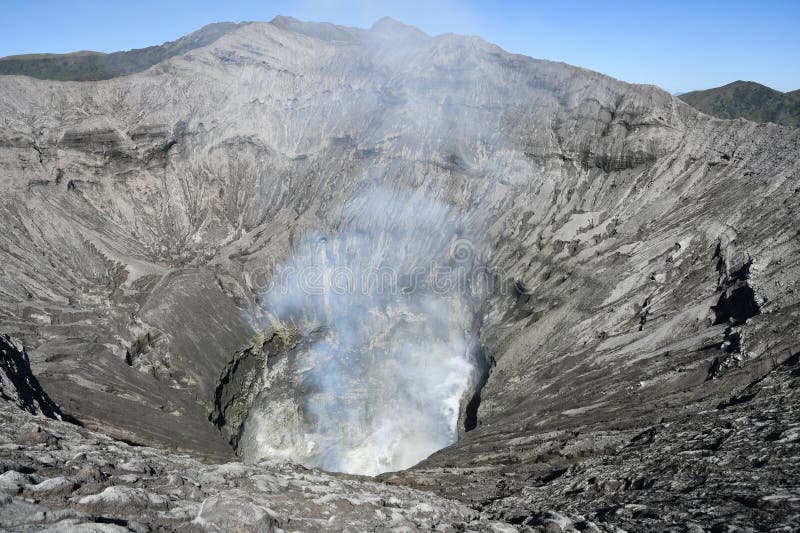 Crater in Bromo Vulcano, Java, Indonesia Stock Image - Image of sunrise ...