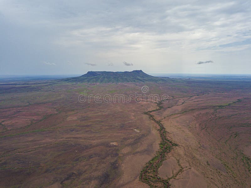 The Crater of the Brukkaros Extinct Volcano in Namibia Stock Image ...