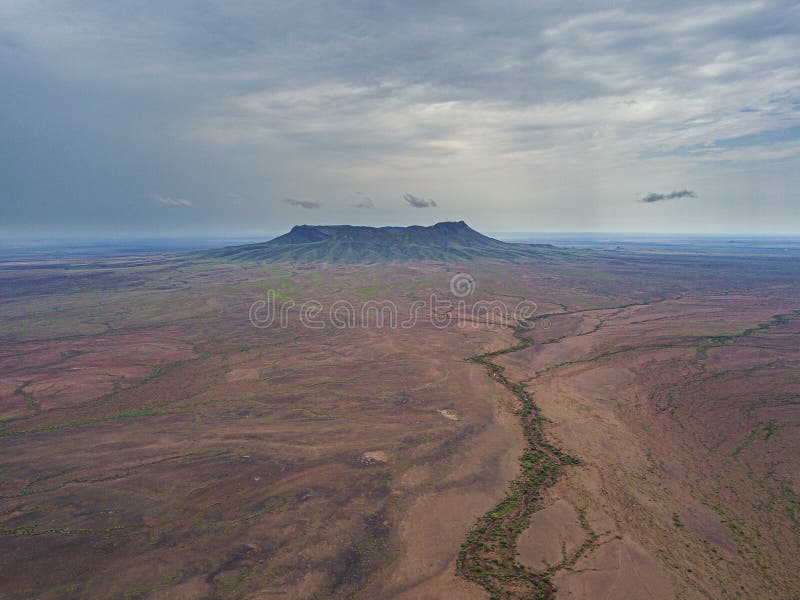 The Crater of the Brukkaros Extinct Volcano in Namibia Stock Image ...
