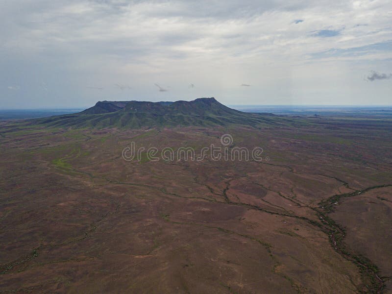 The Crater of the Brukkaros Extinct Volcano in Namibia Stock Image ...