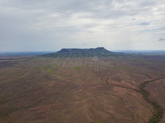 The Crater of the Brukkaros Extinct Volcano in Namibia Stock Image ...
