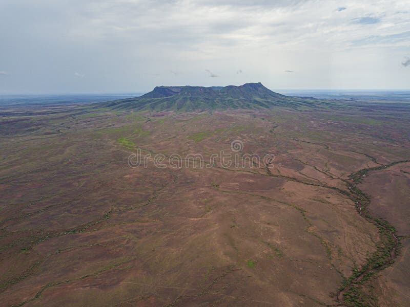 The Crater of the Brukkaros Extinct Volcano in Namibia Stock Image ...