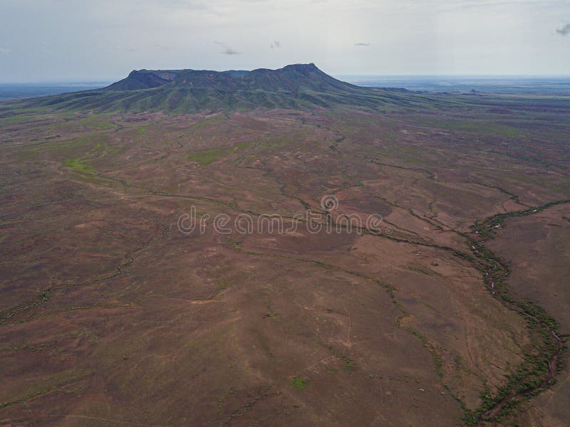The Crater of the Brukkaros Extinct Volcano in Namibia Stock Image ...