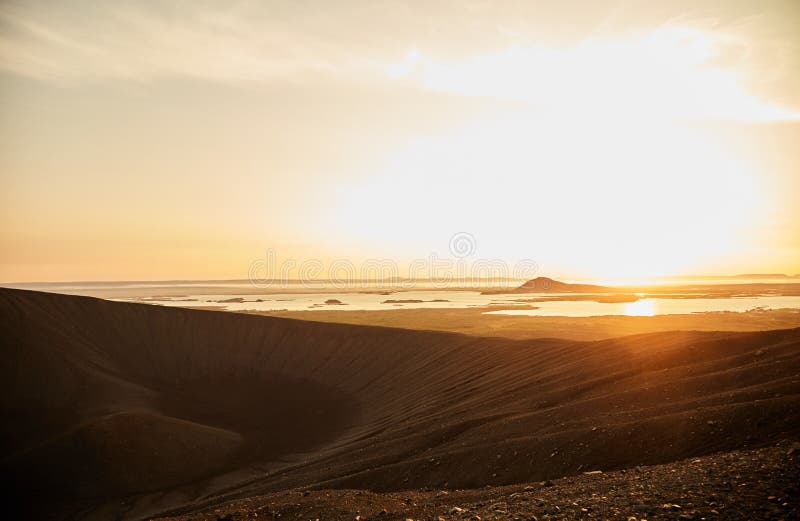 Crater of an Extinct Volcano Stock Photo - Image of landscapes, sand ...