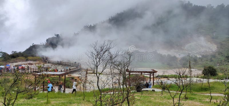 The Crater of the High Hill of Dieng, Banjarnegara Stock Image - Image ...