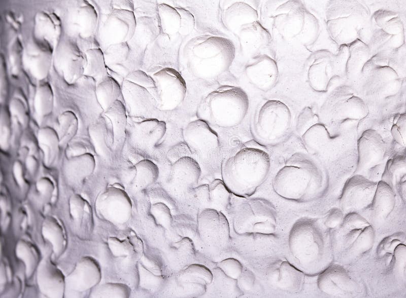 Crater Holes and Dips in Pottery Clay in a Thick White Texture Dots ...