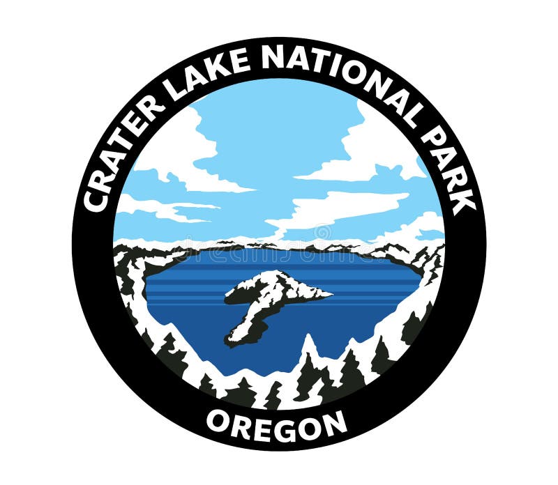 Crater Lake National Park Oregon Vector Logo Stock Vector ...