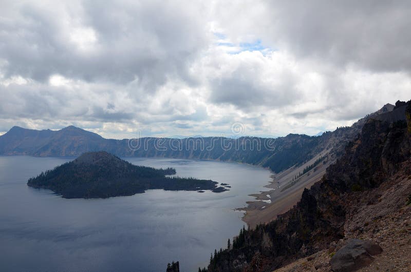 Crater lake in summer stock image. Image of blue, nature - 69091647