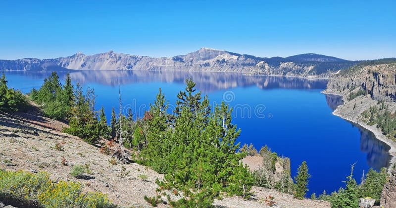 Crater Lake View 1 stock image. Image of lake, travel - 276226385