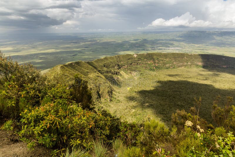 Crater of Longonot Volcano, Ken Stock Image - Image of park, rift ...