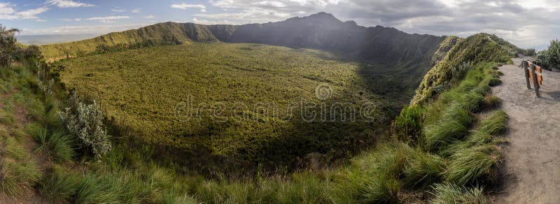 Crater of Longonot Volcano, Ken Stock Image - Image of conservation ...