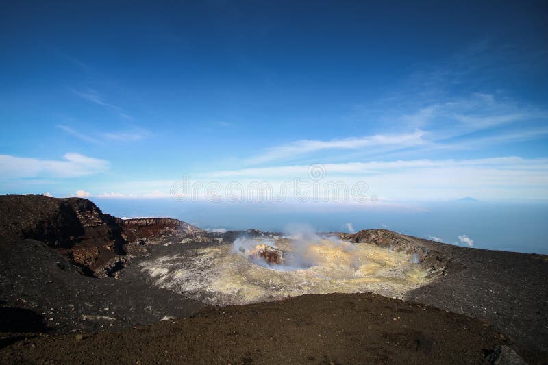 The Crater of Mount Slamet. Stock Image - Image of explosion, rock ... The Crater of Mount Slamet. Stock Image - Image of explosion, rock ...