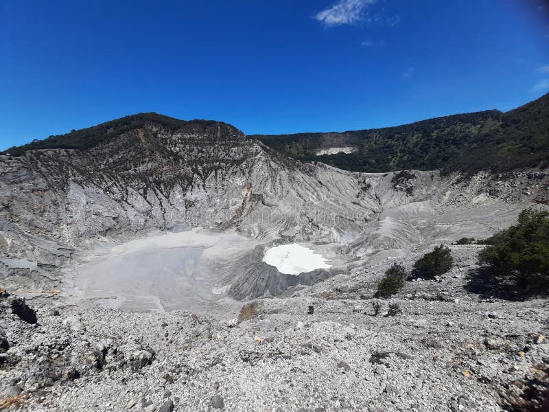 The Crater of Mount Tangkuban Perahu Lembang Bandung Stock Image ...