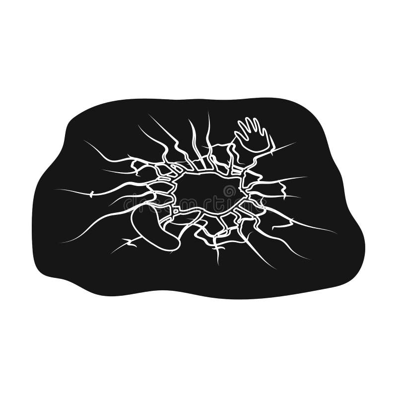 Crater, Single Icon in Outline Style. Crater, Vector Symbol Stock ...