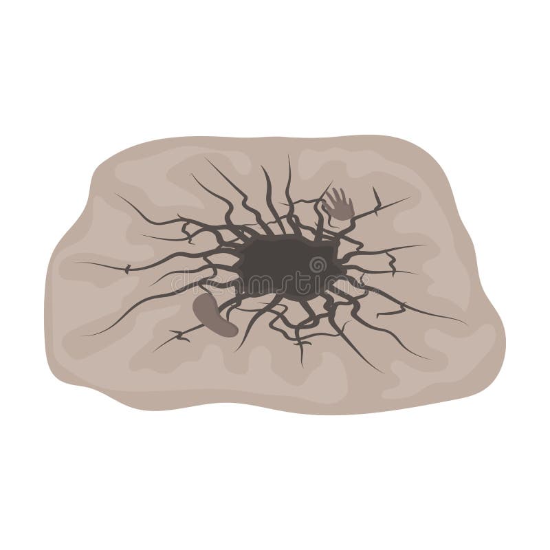 Crater, Single Icon in Cartoon Style. Crater, Vector Symbol Stock ...