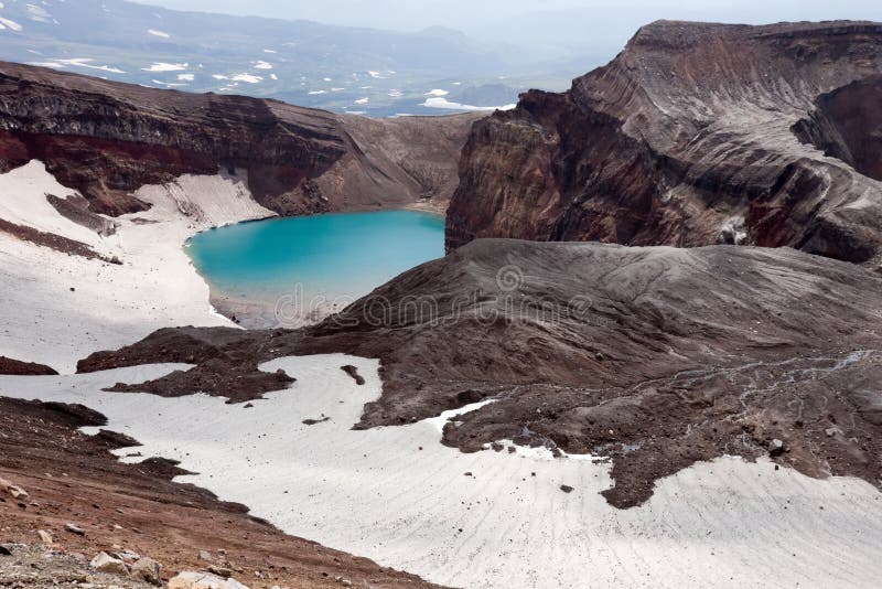 In crater of the volcano stock image. Image of horizontal - 11371773