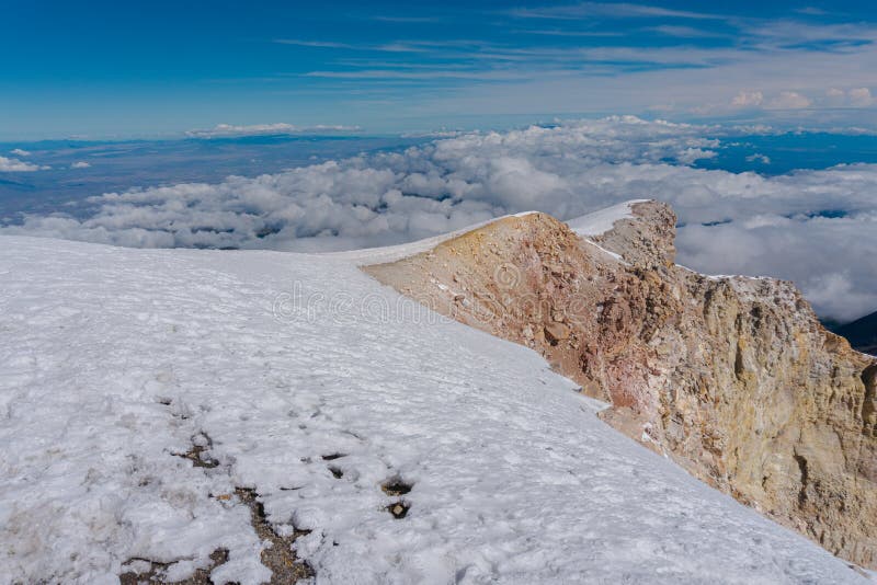 Crater of the Volcano Pico De Orizaba in Mexico Stock Image - Image of ...