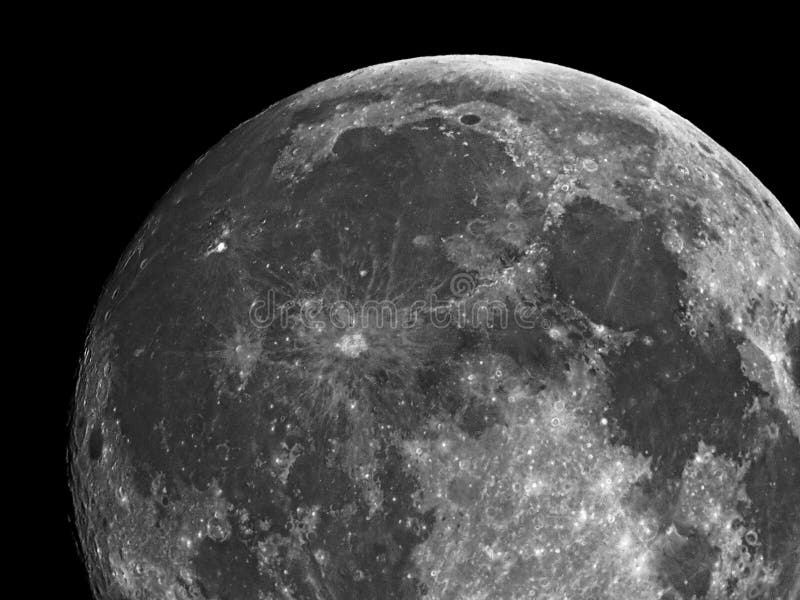Cratera E Detalhes De Lua Observando Foto de Stock - Imagem de ...