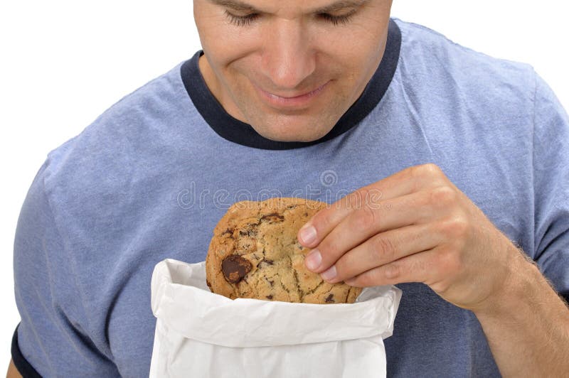Hungry Man Craving Sweet Food Stock Photo - Image of choose, bread ...