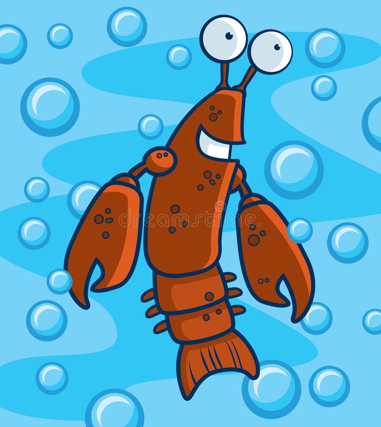 Crawfish Floating Underwater Stock Illustrations – 4 Crawfish Floating ...