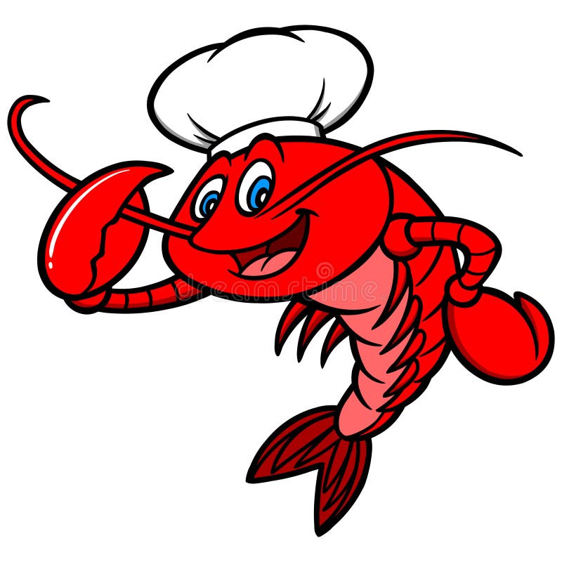 Crawfish Chef Mascot stock vector. Illustration of cheerful - 53833827
