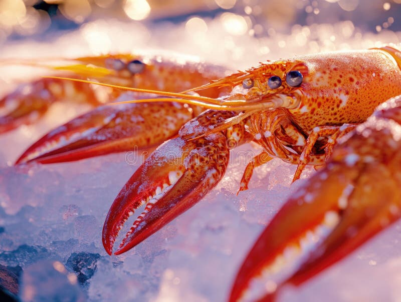 Crawfish in Ice stock image. Image of storage, cooking - 364193847