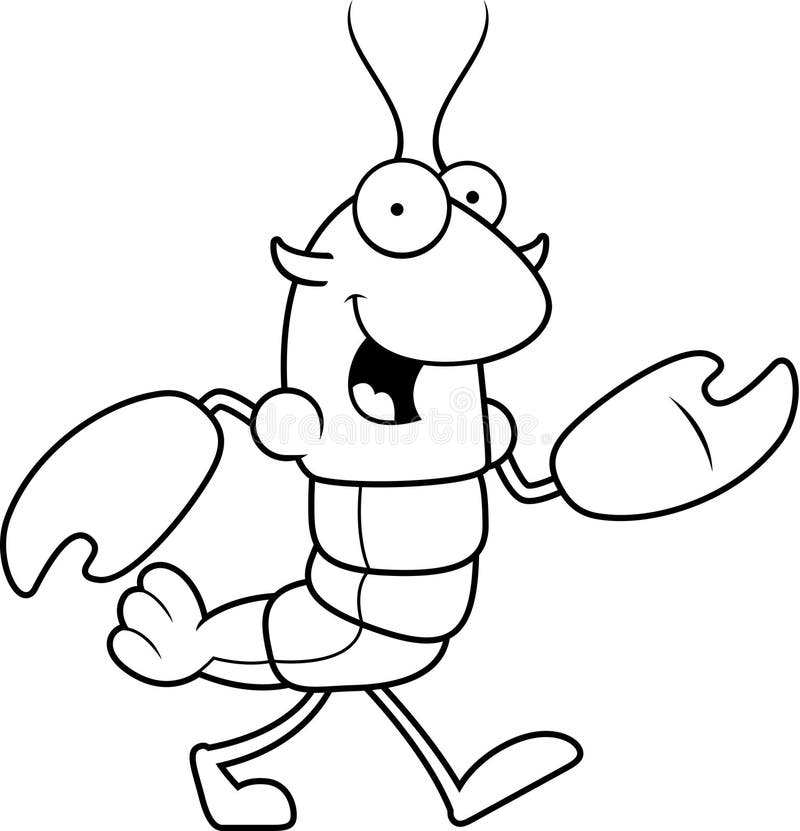 Crawfish Walking stock vector. Illustration of crawdad - 47413287
