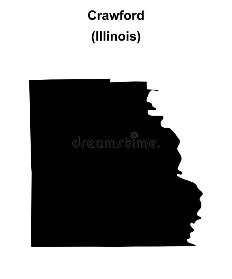 Crawford outline map stock vector. Illustration of template - 360779425