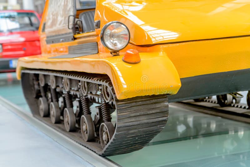 Crawler All-terrain Vehicle Yellow Editorial Stock Image - Image of ...