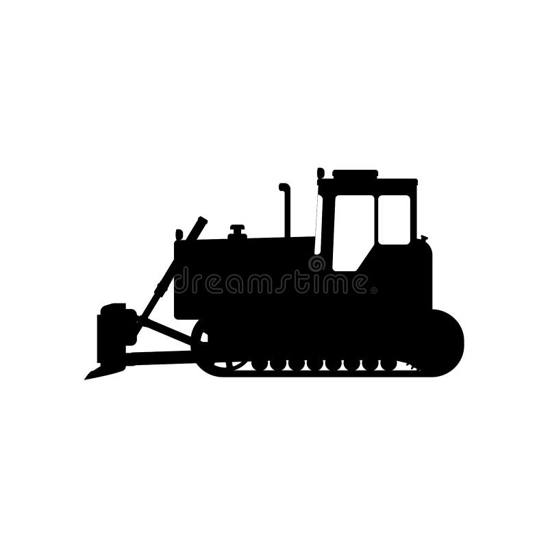 Crawler Bulldozer Icon. Construction Machinery. Vector Illustration ...