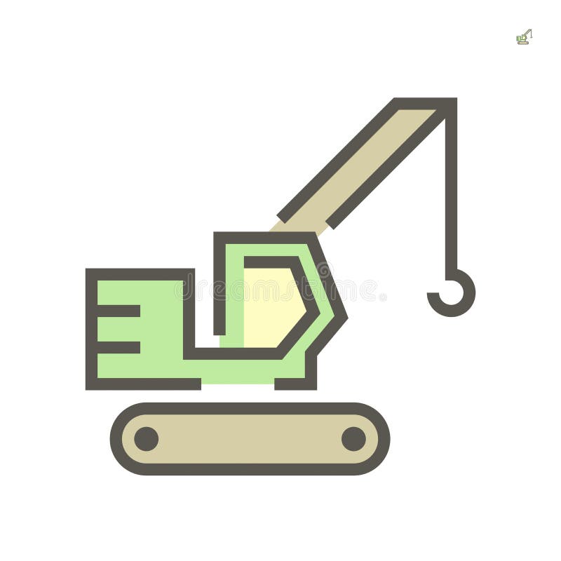 Crawler crane icon stock vector. Illustration of overhead - 181619137