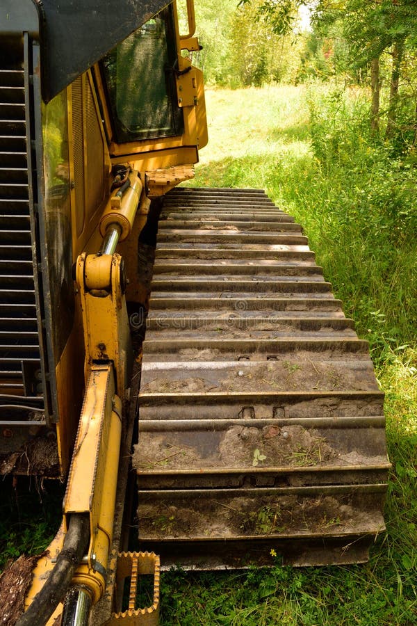 Crawler Dozer Track Pad and Cab Detail Stock Photo - Image of dirt ...
