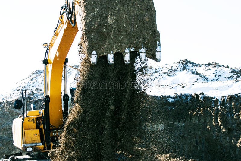 Crawler Excavator. Earth-moving Machine at a Construction Site Stock ...