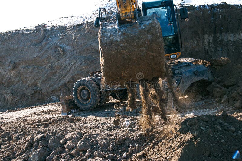 Crawler Excavator. Earth-moving Machine at a Construction Site Stock ...