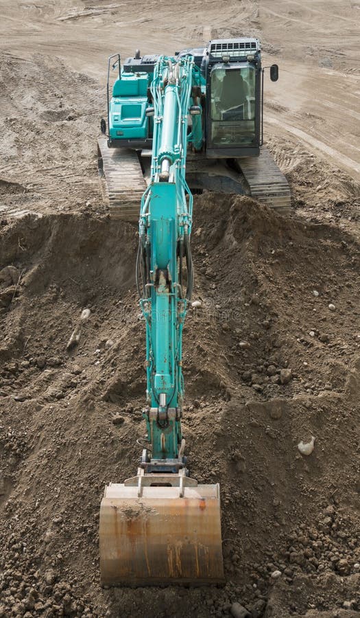 Crawler Excavator with Massive Bucket Stock Photo - Image of machine ...