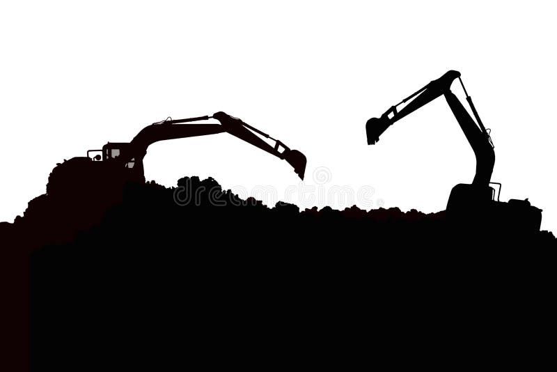 246 Excavators Silhouette Stock Photos - Free & Royalty-Free Stock ...