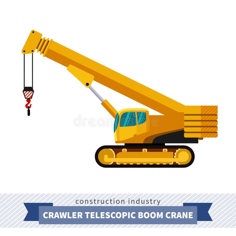 Crawler telescopic boom stock vector. Illustration of delivery - 72128661