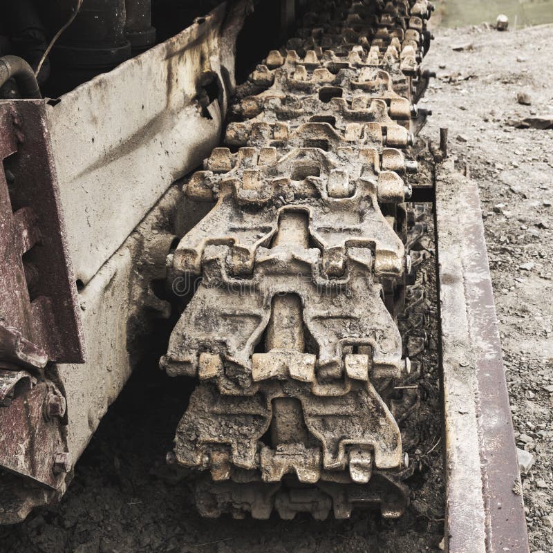 Crawler Undercarriage of Bulldozer Stock Image - Image of destruction ...