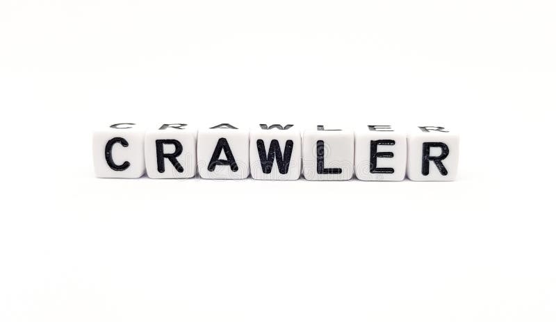 Crawler Word Built with White Cubes and Black Letters on White ...