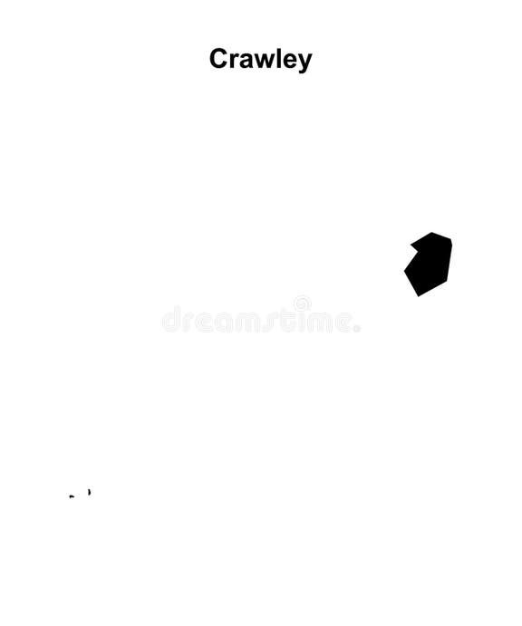 Crawley outline map stock vector. Illustration of britain - 371642859