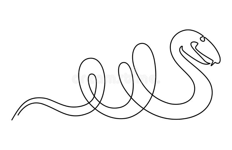 Snake Continuous Line Stock Illustrations – 379 Snake Continuous Line ...