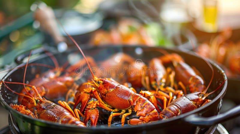 Crayfish are Cooked in a Pot Stock Image - Image of lobster, lunch ...