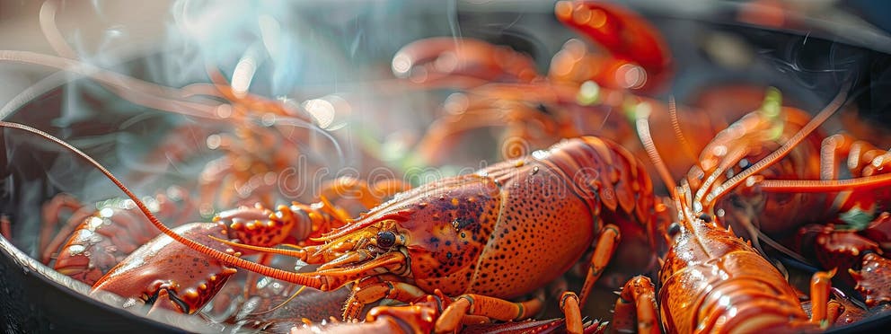 Crayfish are Cooked in a Pot Stock Photo - Image of crayfish, meal ...