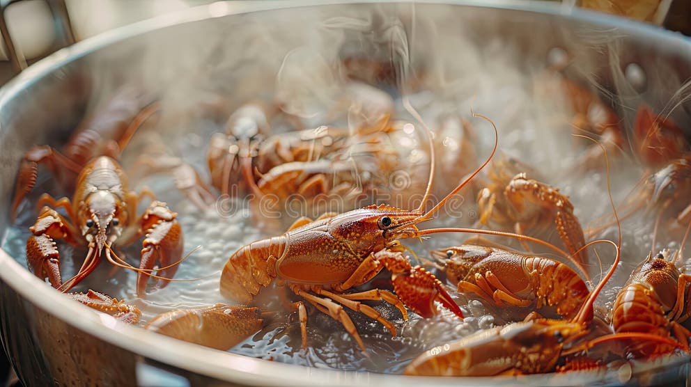 Crayfish are Cooked in a Pot Stock Image - Image of delicious, fresh ...