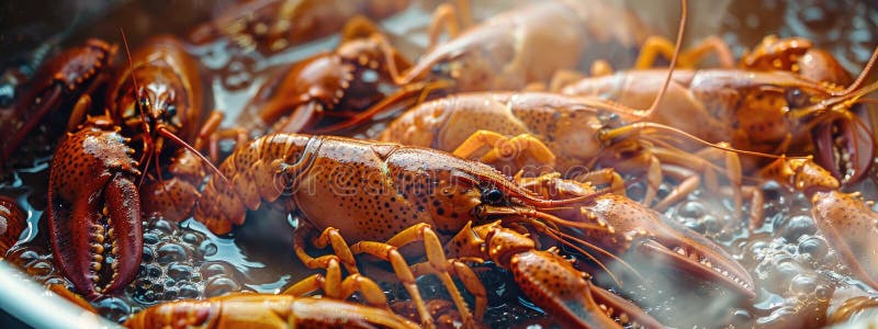Crayfish are Cooked in a Pot Stock Photo - Image of pepper, boil: 316943868