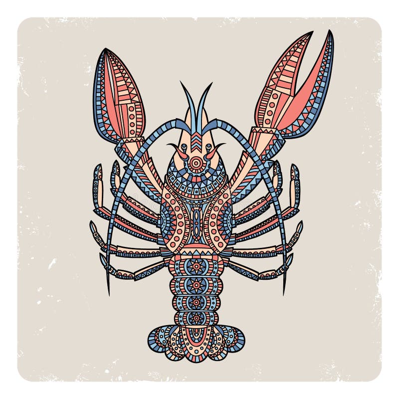 Crayfish2 stock vector. Illustration of decor, creative - 111662998