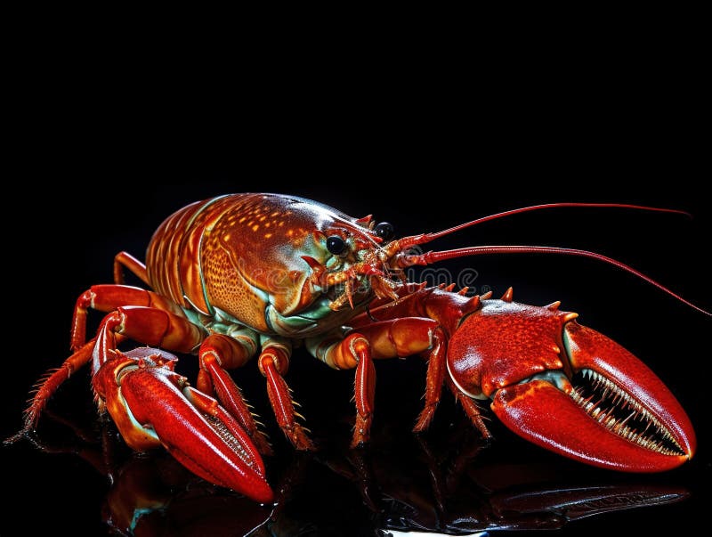 Crayfish Isolated on the White Background Stock Illustration ...